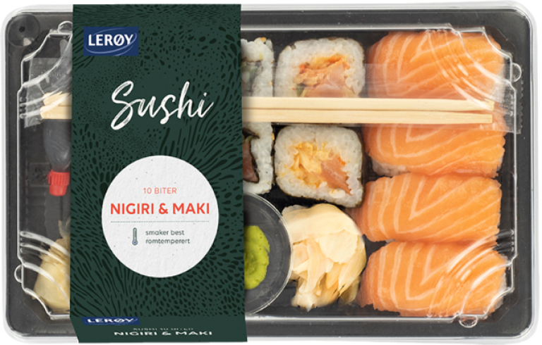 Lerøy tilbakekaller sushiprodukter grunnet fare for metallbit i produktet | Mattilsynet